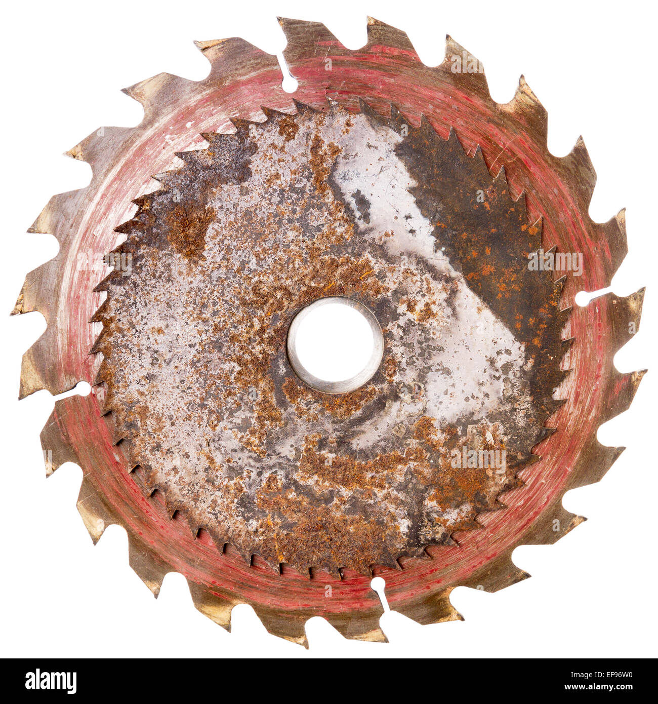 Two rusty circular saw blades isolated on white Stock Photo - Alamy