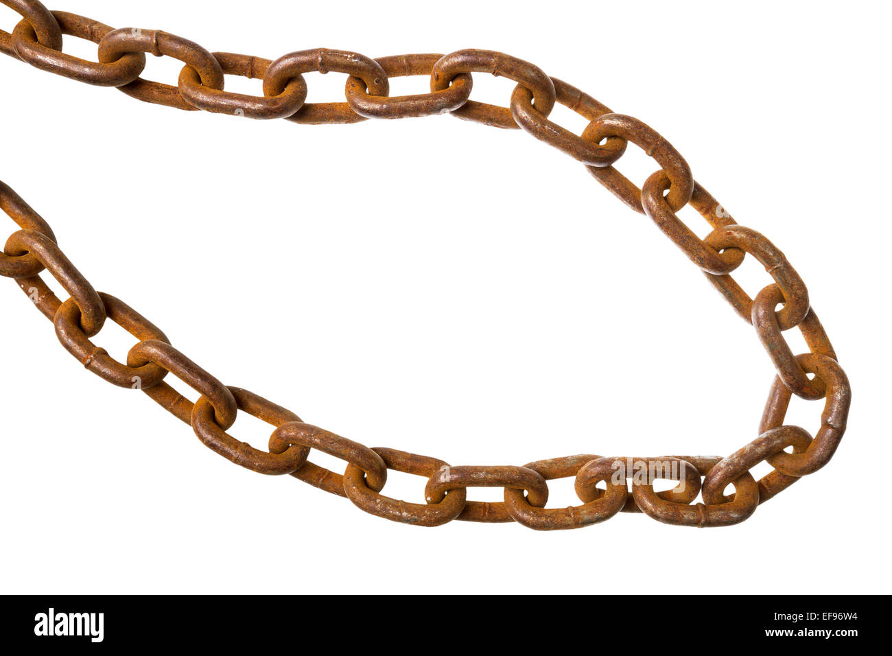 Old rusty chain isolated on white background Stock Photo - Alamy