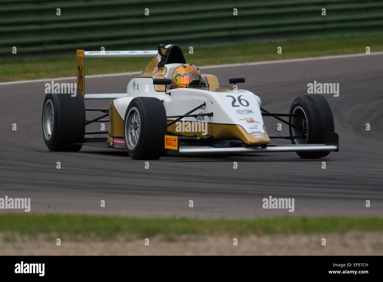 Imola, Italy - October 11, 2014: A Tatuus F.4 T014 Abarth of Cram ...