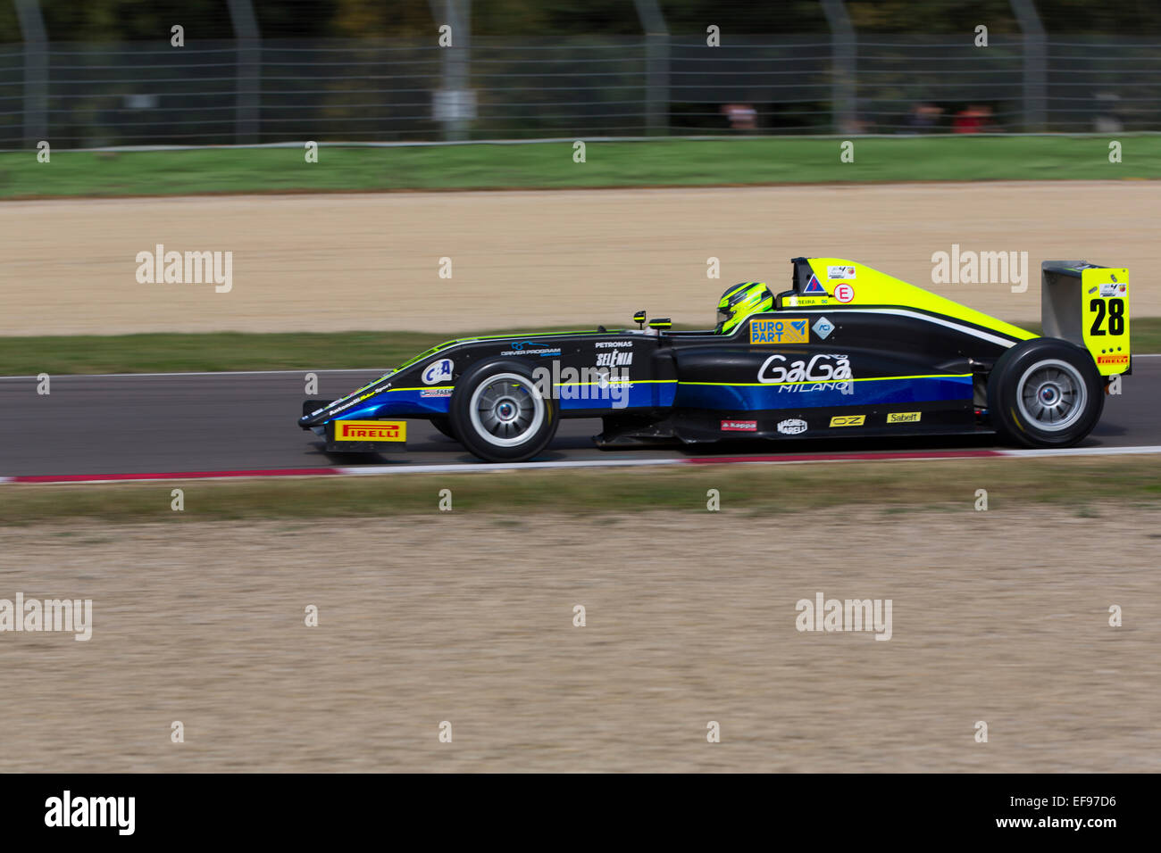 Imola, Italy - October 11, 2014: A Tatuus F.4 T014 Abarth of Antonelli ...