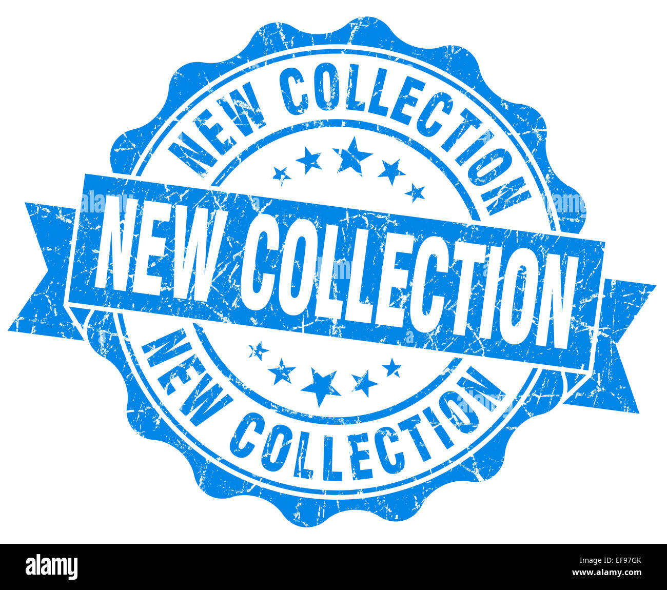 new collection blue grunge seal isolated on white Stock Photo - Alamy