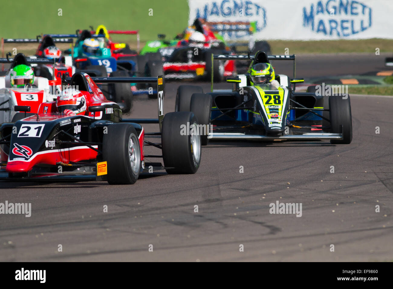 Imola, Italy - October 11, 2014: A Tatuus F.4 T014 Abarth of Antonelli ...