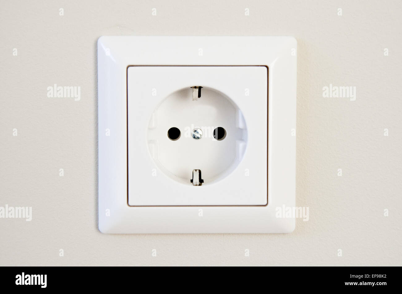 Electric outlet isolated on white background Stock Photo - Alamy