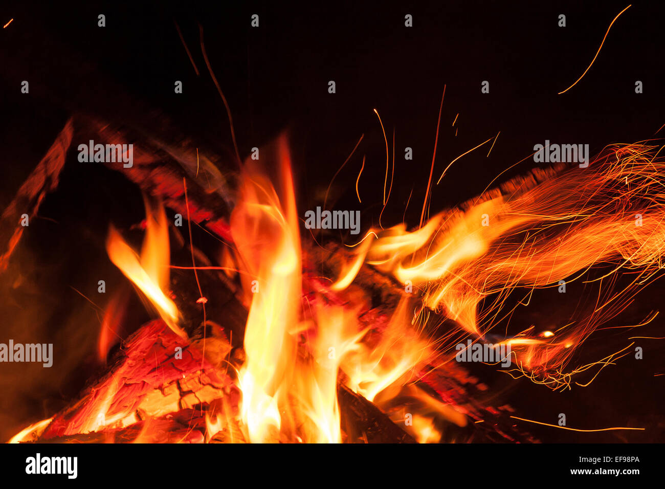 Bonfire at night Stock Photo - Alamy