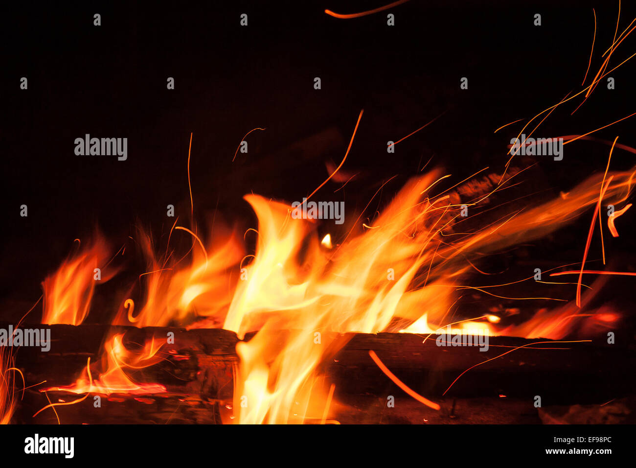 Bonfire at night Stock Photo - Alamy