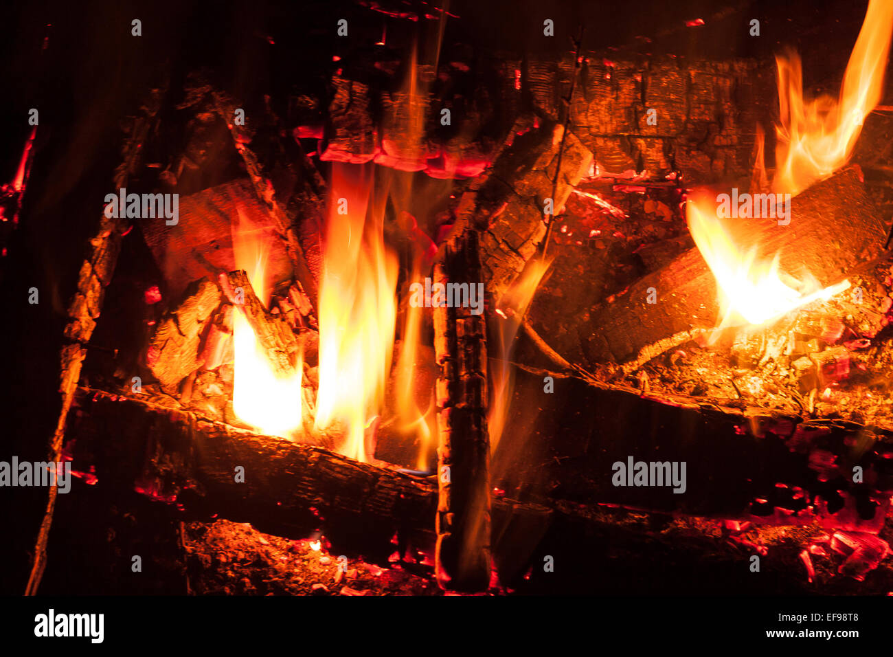 Bonfire at night Stock Photo - Alamy