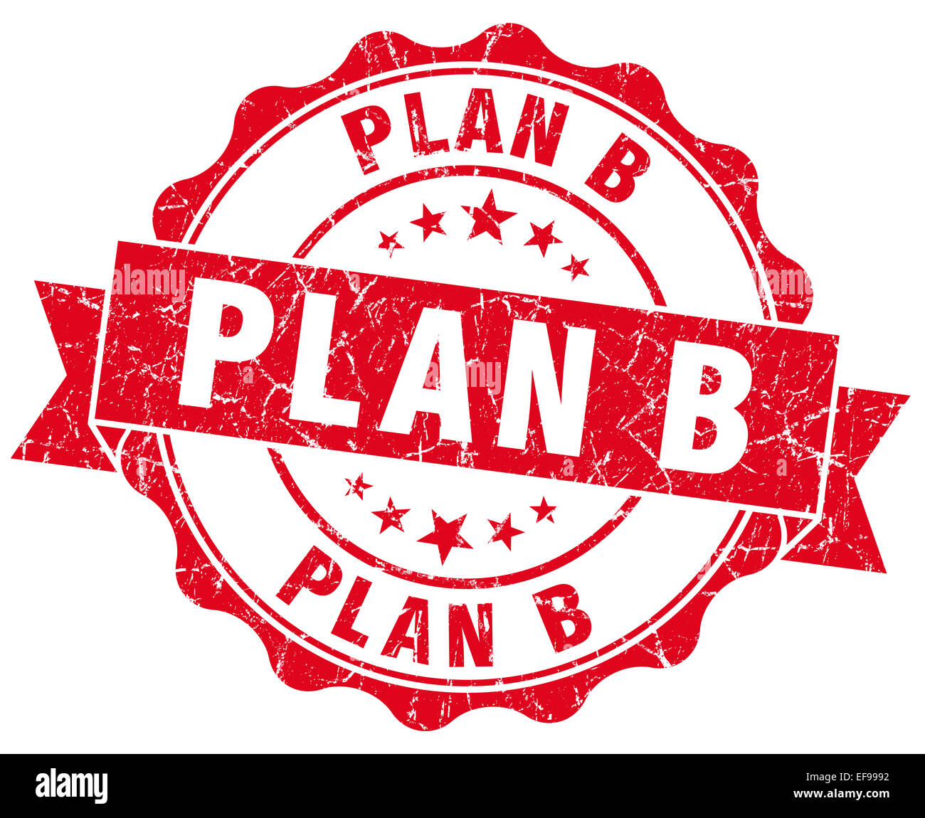 plan b red grunge seal isolated on white Stock Photo - Alamy
