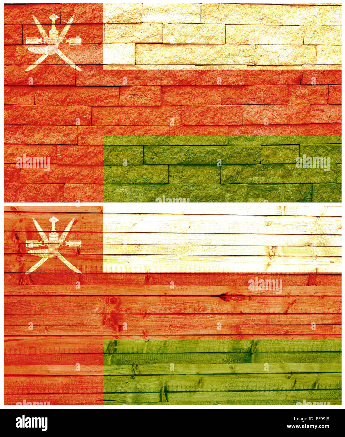 Vintage wall flag of Oman Stock Photo - Alamy