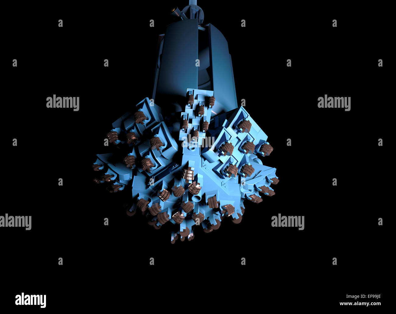 Very Large Offshore Drill Bit On Black Background Stock Photo - Alamy