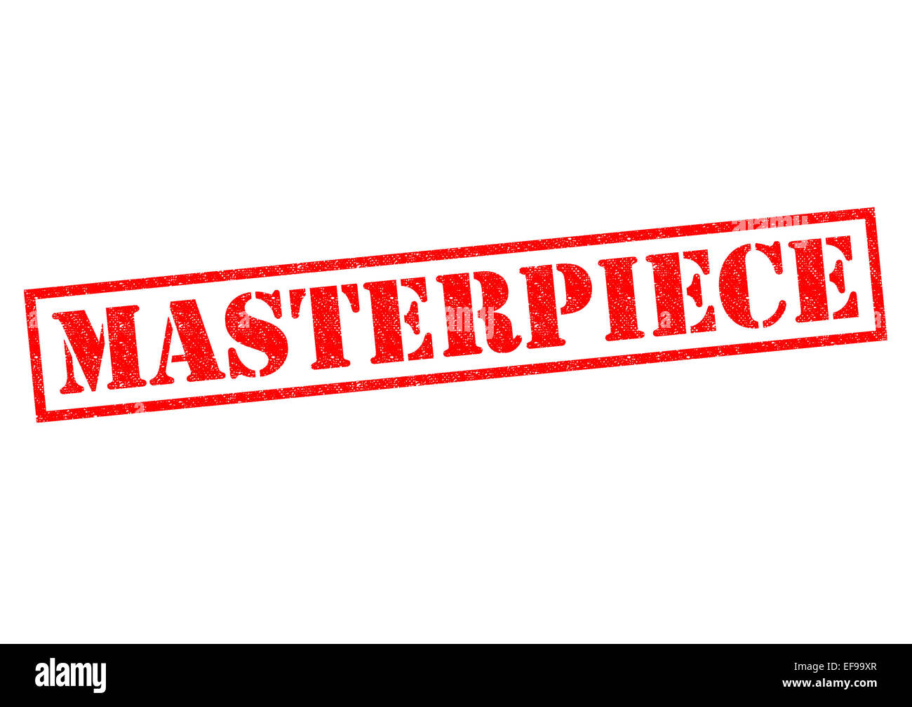 MASTERPIECE red Rubber Stamp over a white background Stock Photo - Alamy