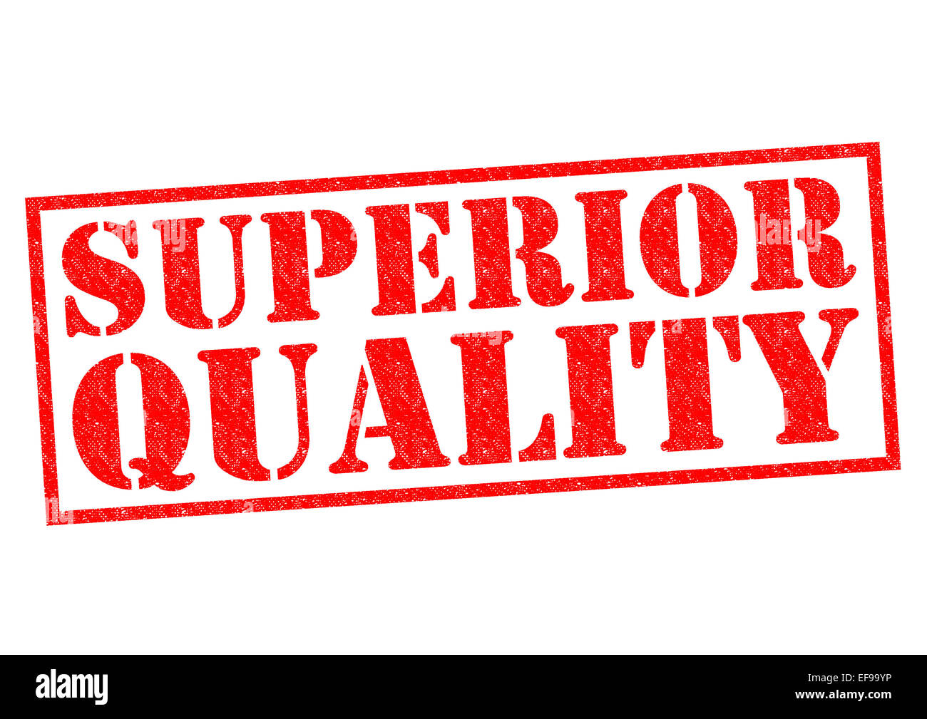 SUPERIOR QUALITY red Rubber Stamp over a white background Stock Photo ...