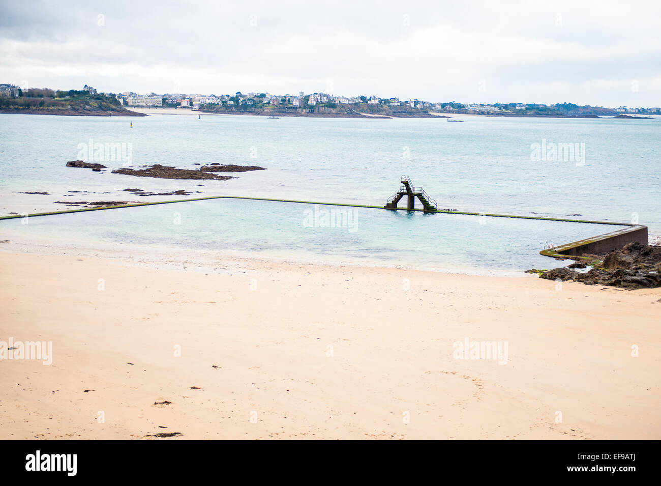 Open air seawater swimming pool on Bon Secours beach, in front of the ...