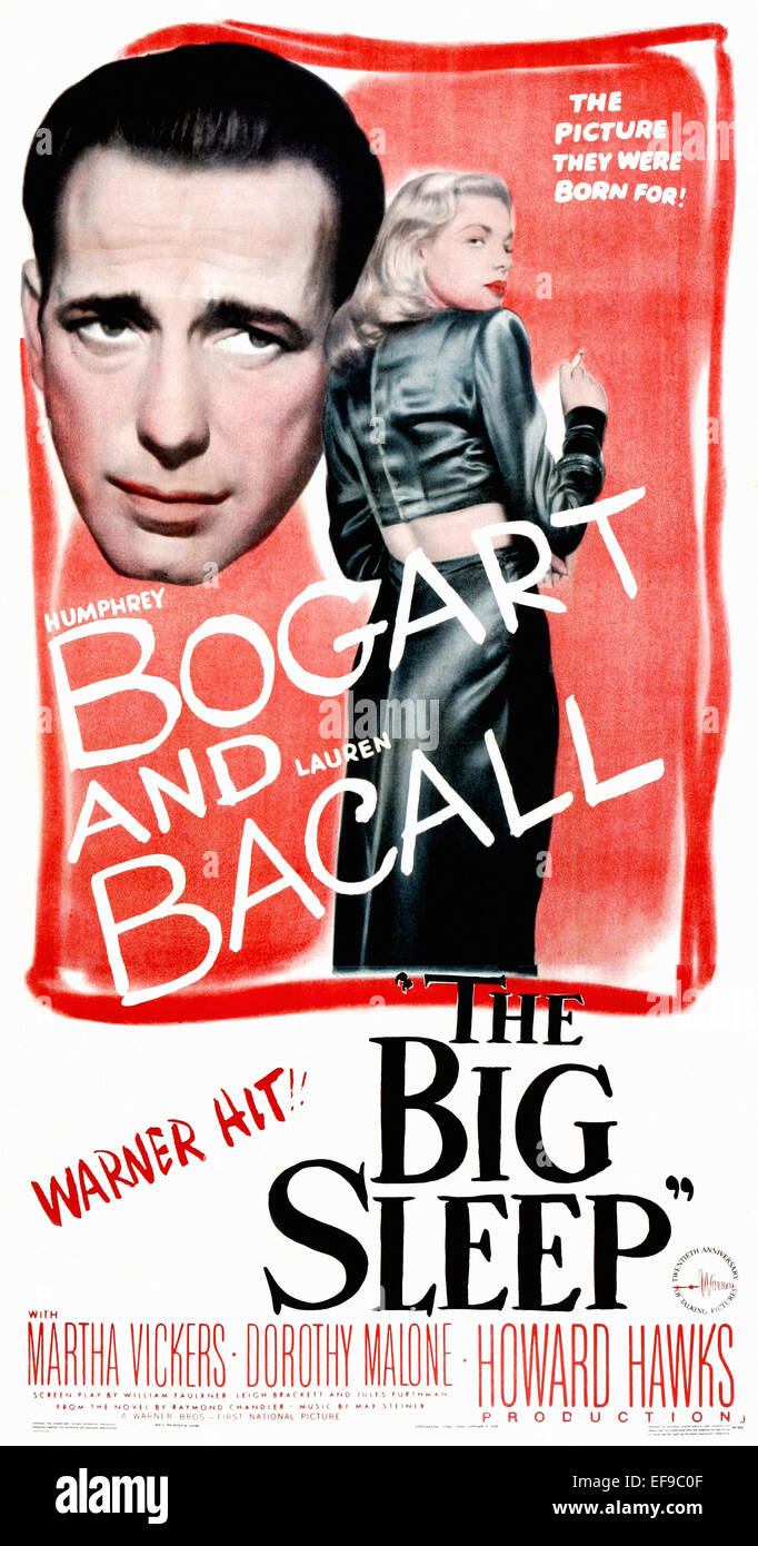 The Big Sleep - Movie Poster Stock Photo - Alamy