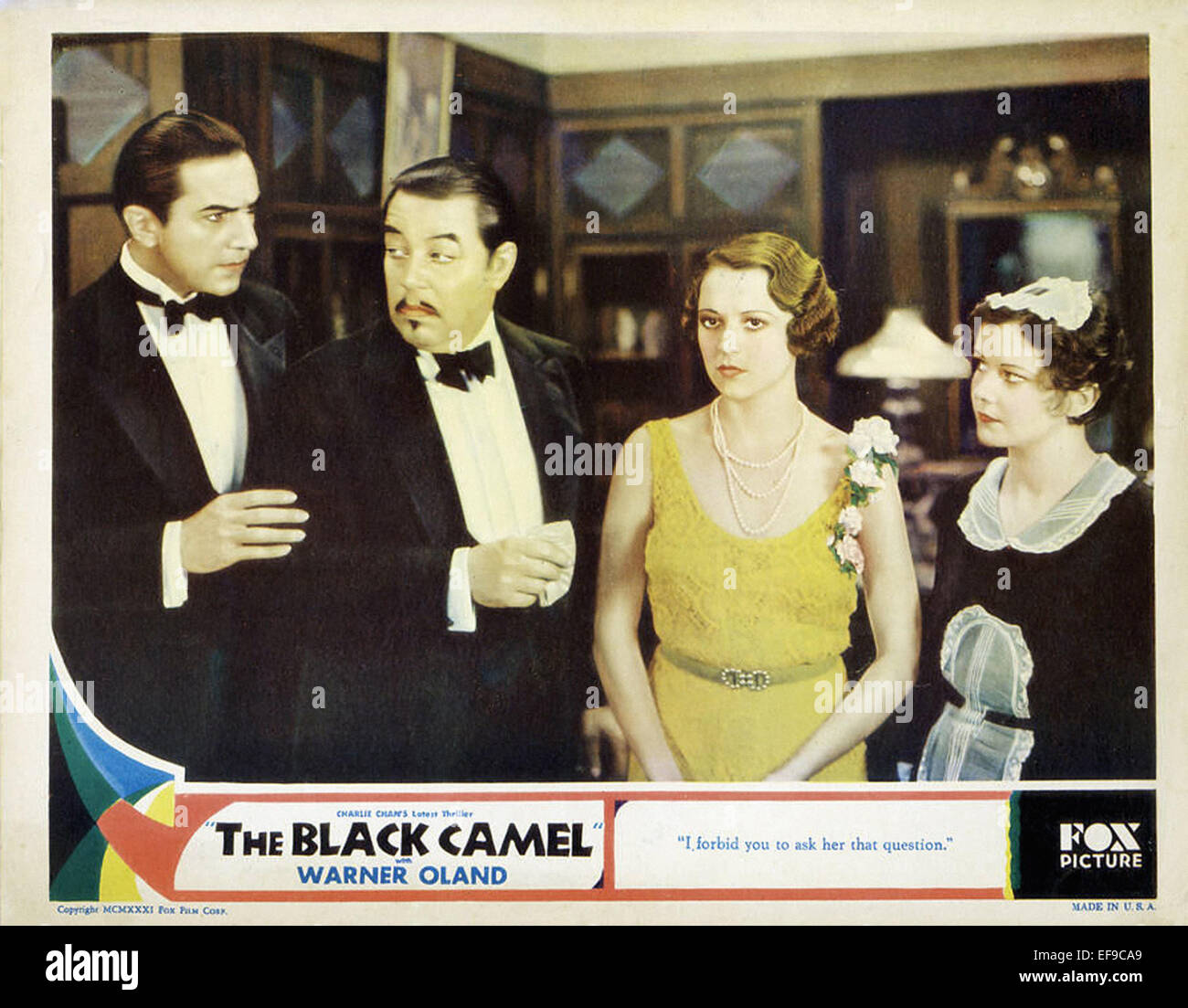 The Black Camel - Movie Poster Stock Photo - Alamy