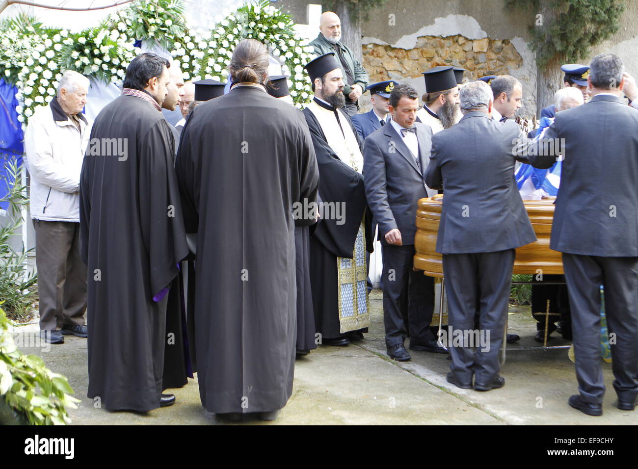 Greek orthodox funeral coffin in hi-res stock photography and images ...