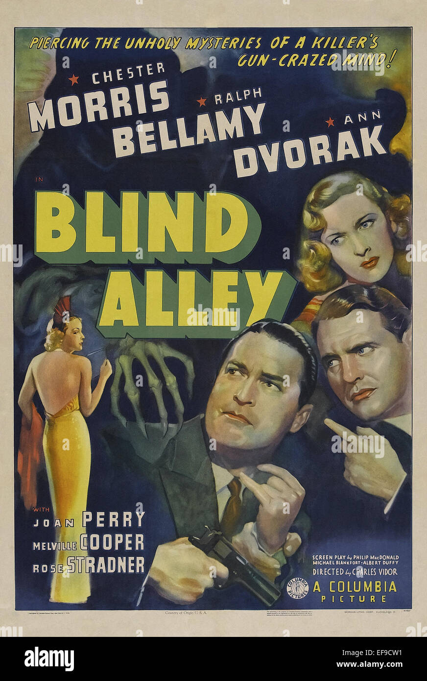 Blind Alley - Movie Poster Stock Photo - Alamy