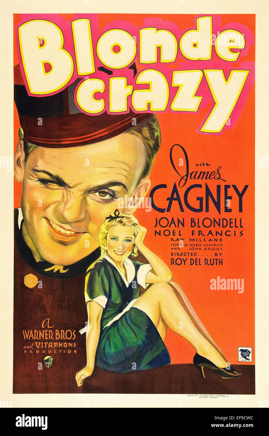 Blonde Crazy - Movie Poster Stock Photo - Alamy