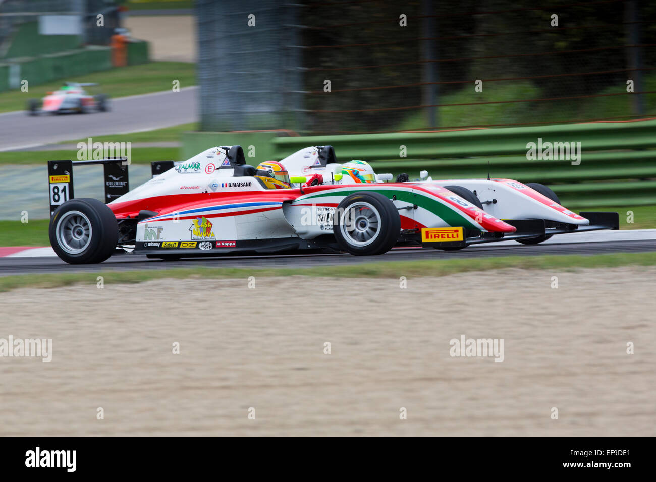 Imola, Italy - October 11, 2014: A Tatuus F.4 T014 Abarth of Prema ...