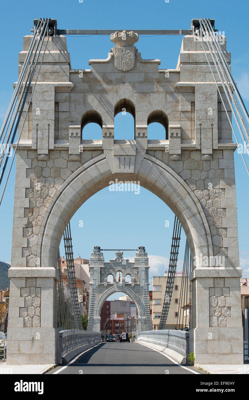 Bridge on the Ebro river in Amposta, Delta del Ebro, Catalonia, Spain ...
