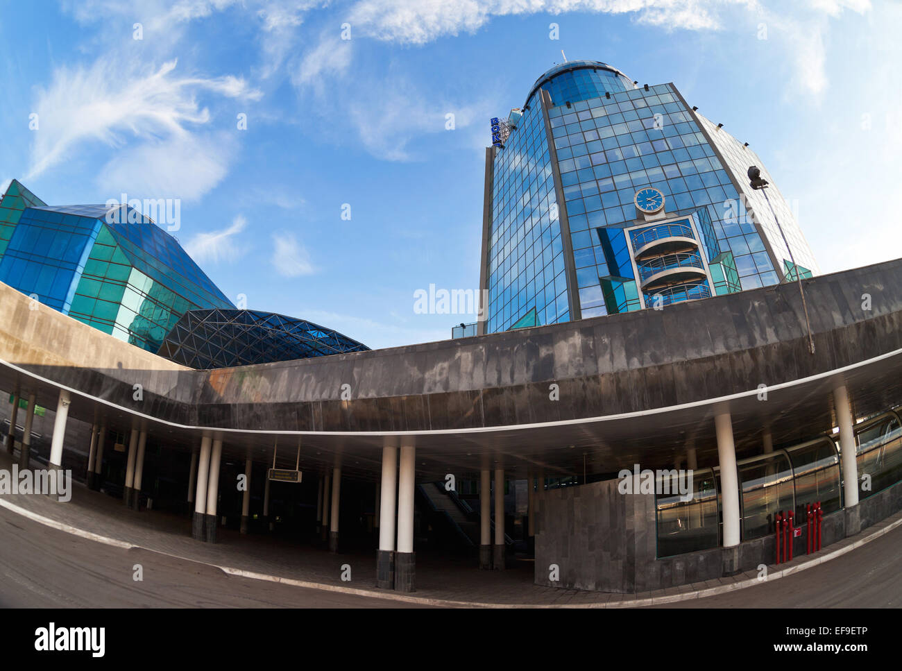 View of Samara Rail Terminal. The station was built in 2001, height ...