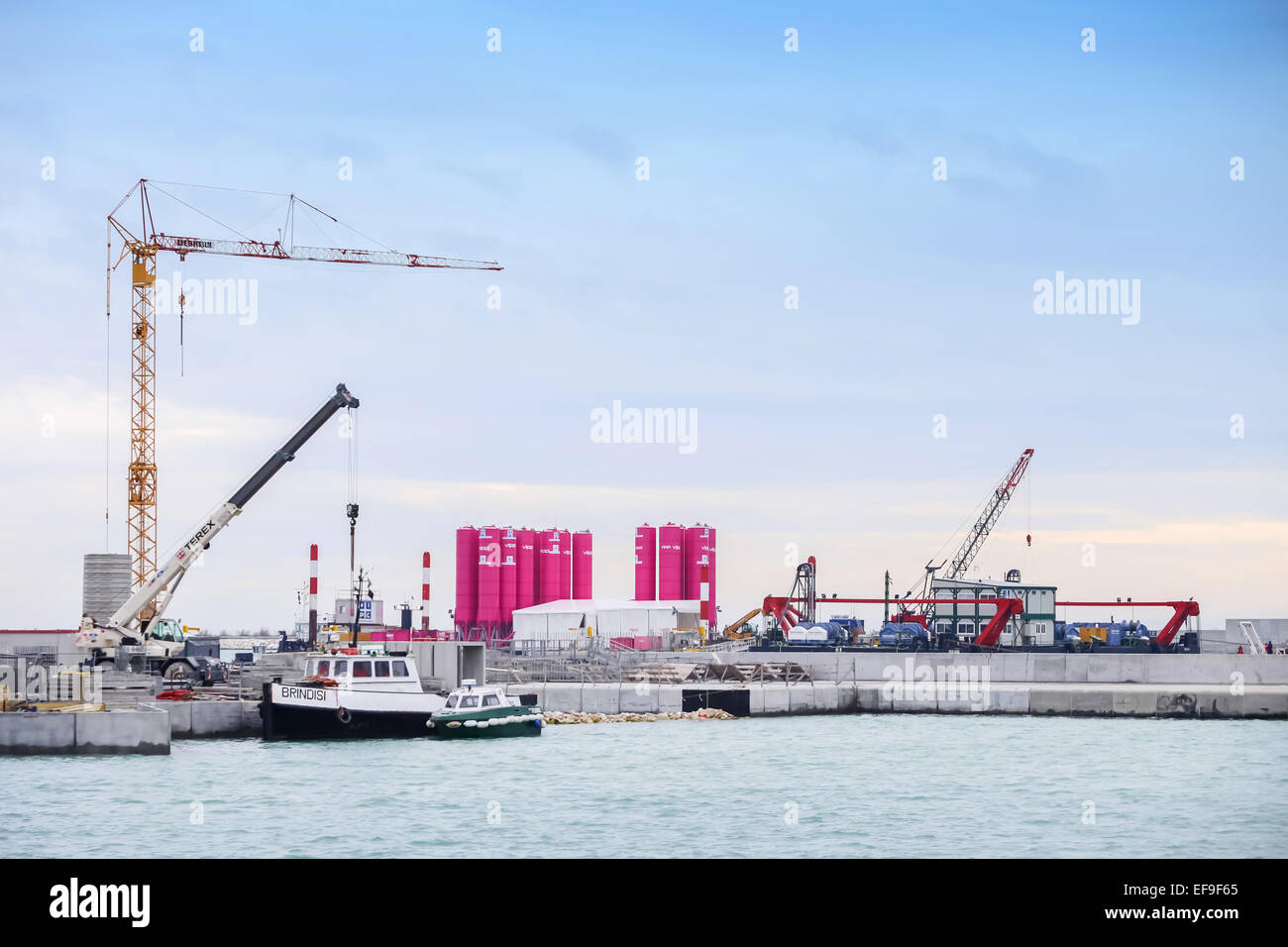 Construction site of MOSE project, an integrated security system in ...
