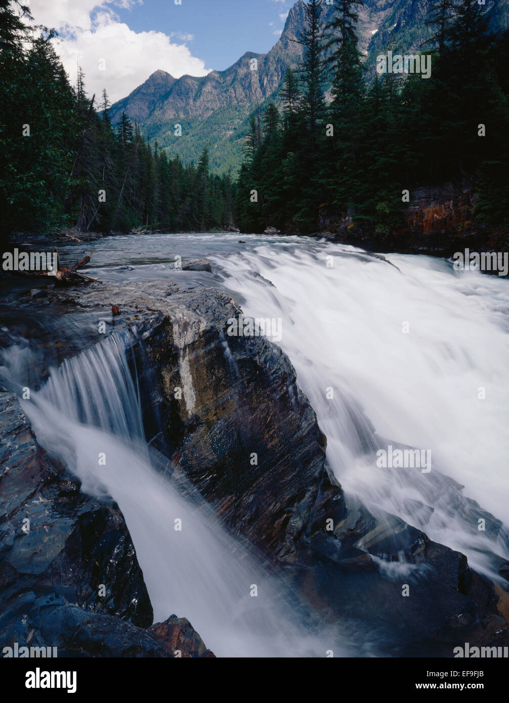 Sacred Dancing Cascade on McDonald Creek,Glacier National Park, Montana ...
