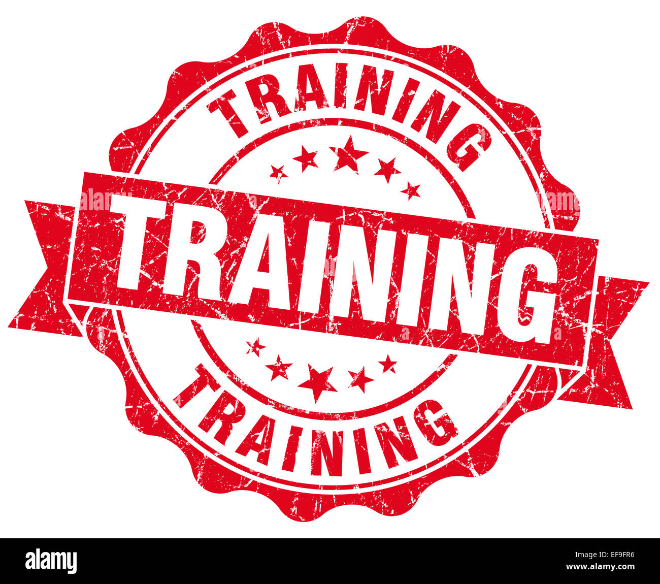 training red grunge seal isolated on white Stock Photo - Alamy