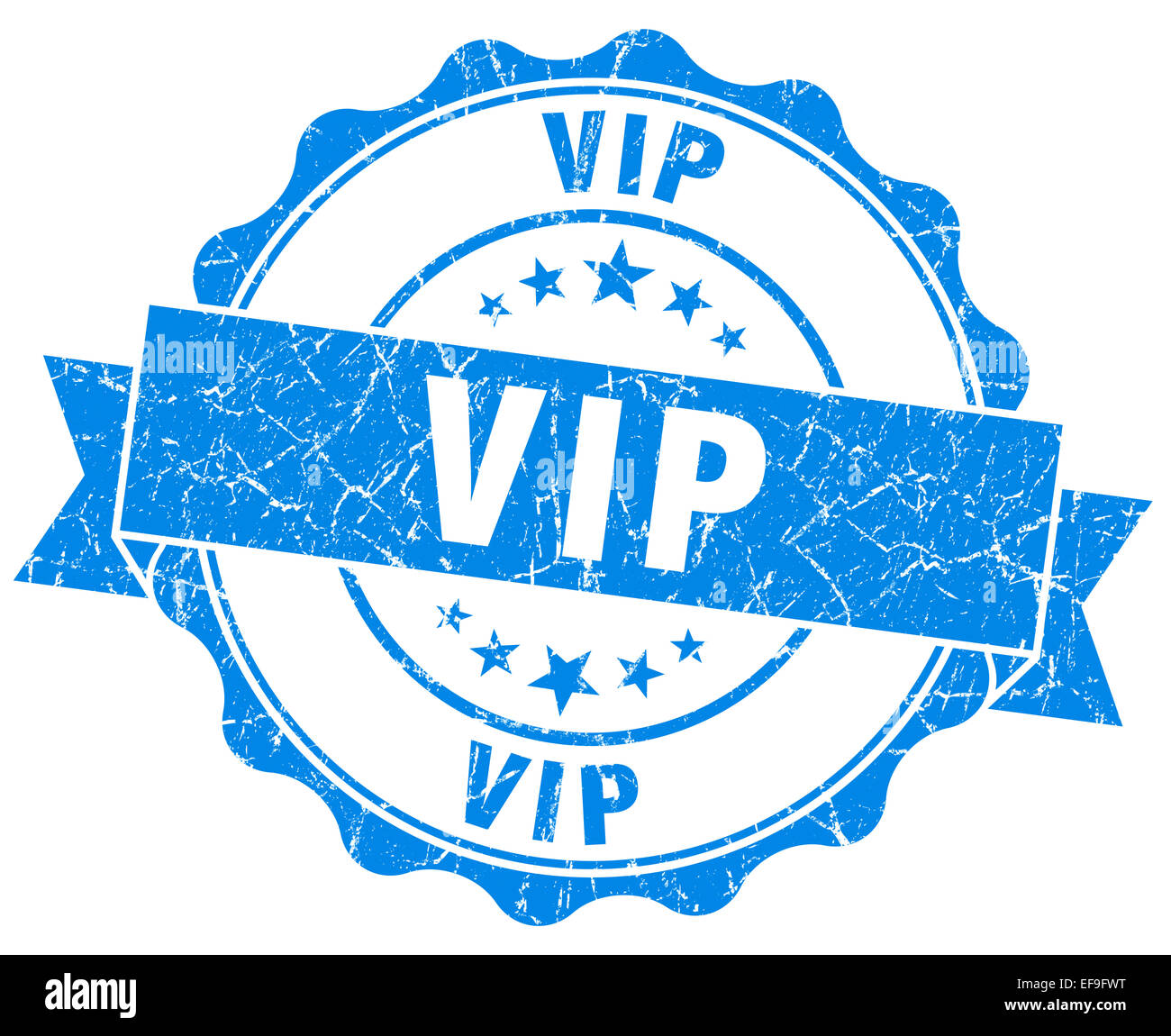 vip blue grunge seal isolated on white Stock Photo - Alamy
