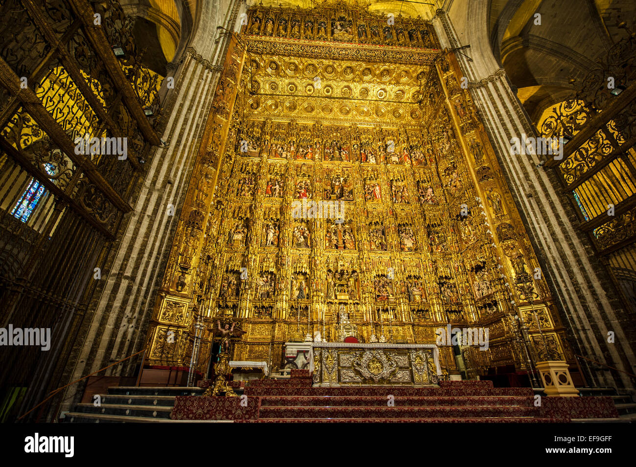 Altarpiece in the cathedral of seville hi-res stock photography and ...