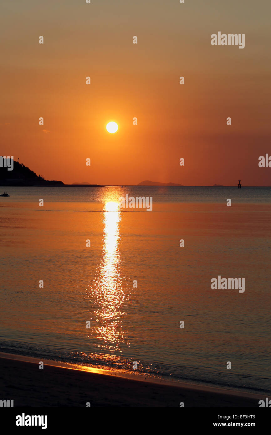 sunset over the sea Stock Photo - Alamy