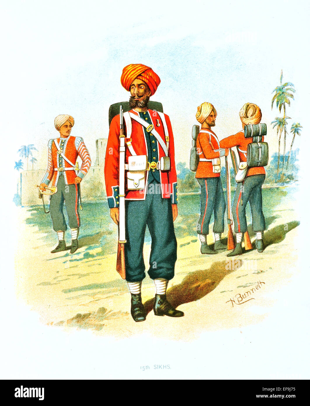 The British Imperial Forces 1905 15th Sikhs Stock Photo - Alamy