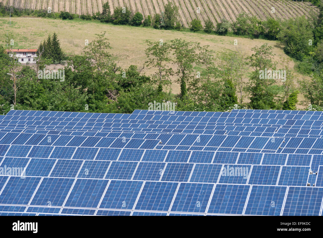Blue Solar Energy Panels Stock Photo - Alamy