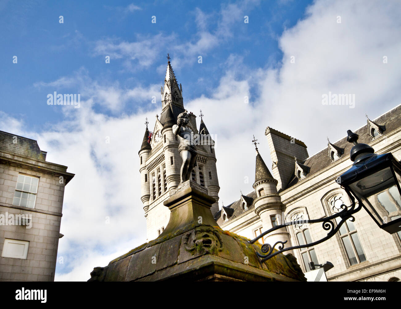 Aberdeen town house tower Stock Photo - Alamy
