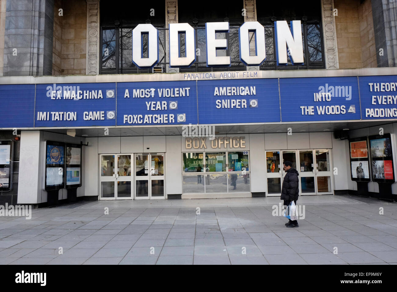 A front view of Odeon cinema, High Street Kensington, London Stock ...