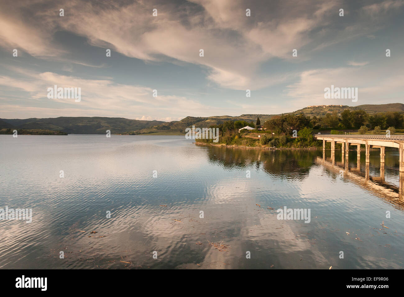 Lake and Bridge Stock Photo - Alamy