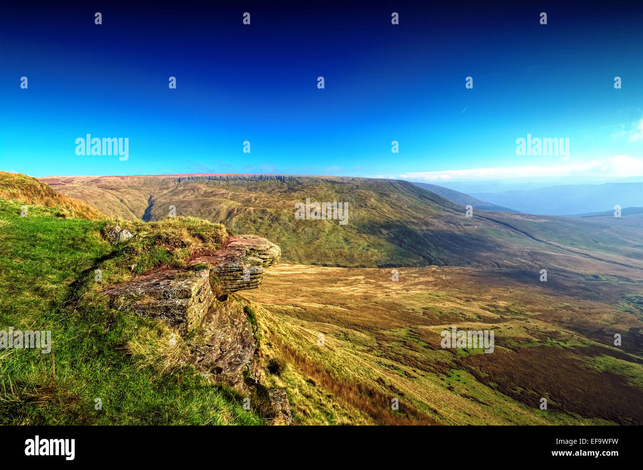 A valley in Brecon Beacons Stock Photo - Alamy