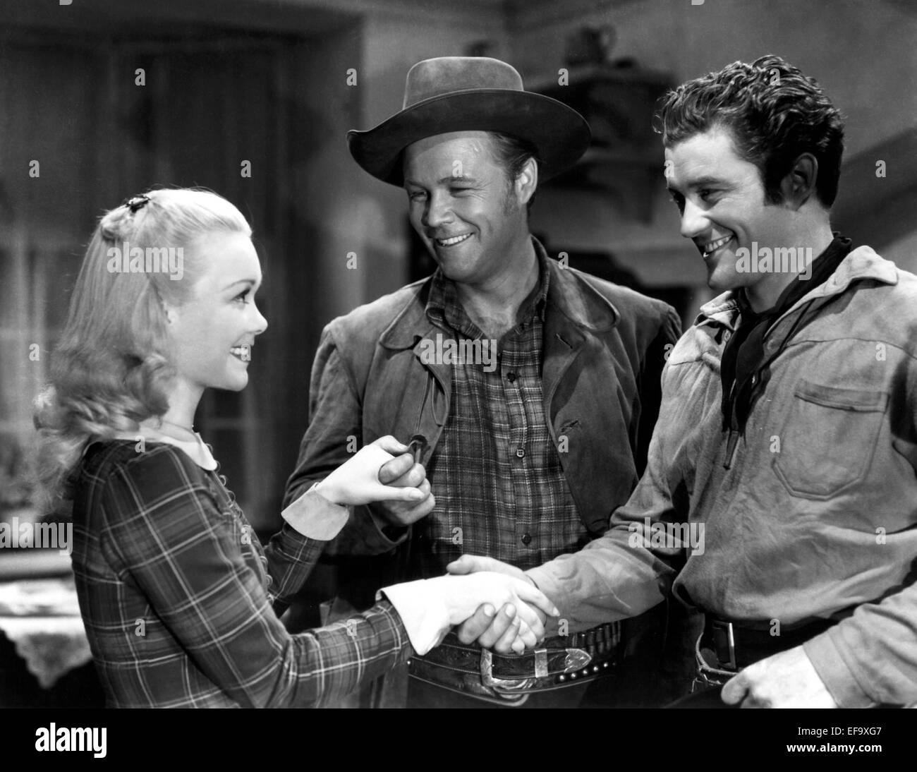 JANE WYMAN, WAYNE MORRIS, DENNIS MORGAN, BAD MEN OF MISSOURI, 1941 ...