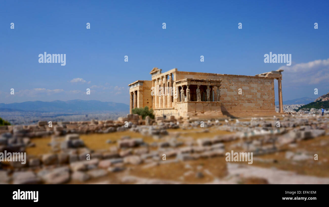 The Erechtheion temple in Acropolis, Athens, Greece Stock Photo - Alamy