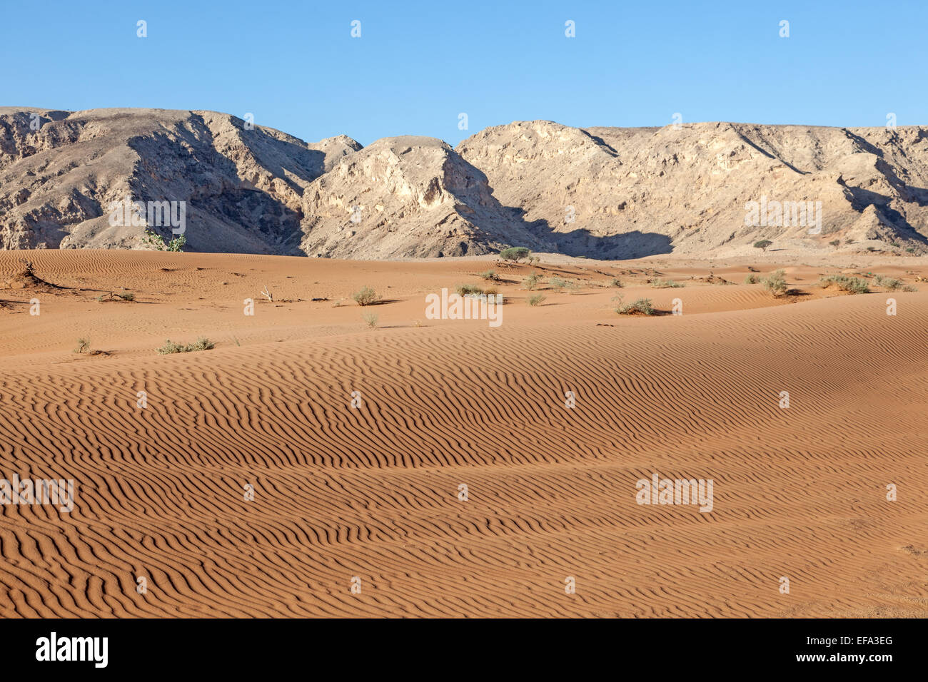 Hajar Mountains and desert landscape in Fujairah, United Arab Emirates ...