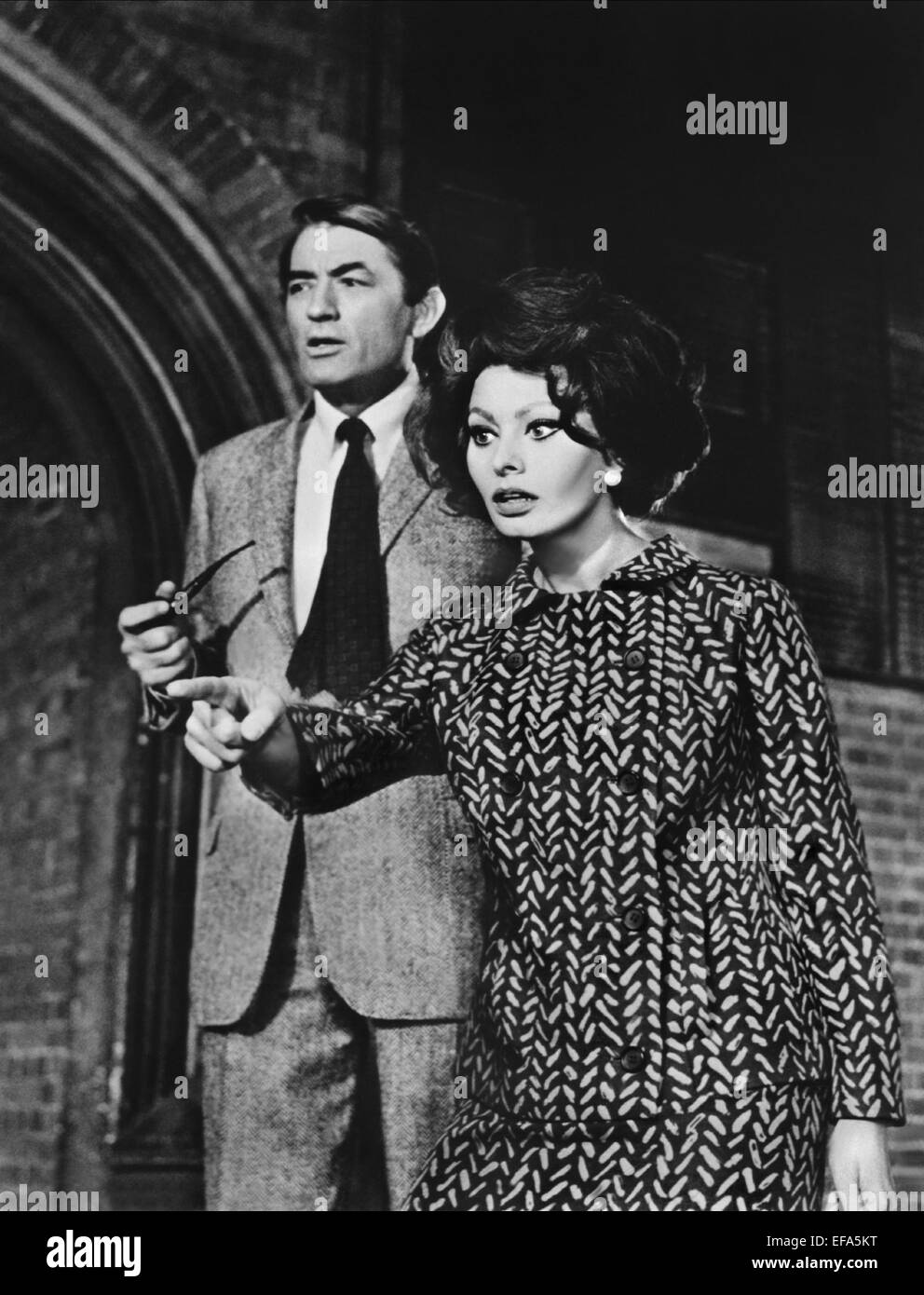 Sophia Loren And Gregory Peck Black and White Stock Photos & Images - Alamy