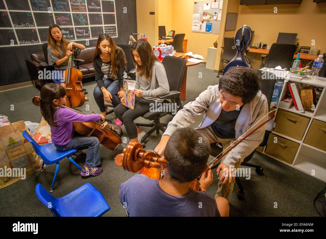 Hispanic Children Playing Instruments High Resolution Stock Photography ...