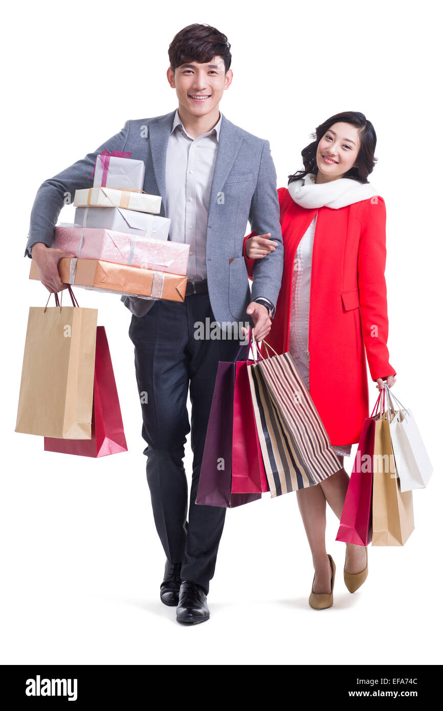 Couple in love shopping Cut Out Stock Images & Pictures - Alamy
