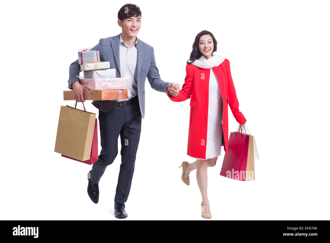 Couple in love shopping Cut Out Stock Images & Pictures - Alamy