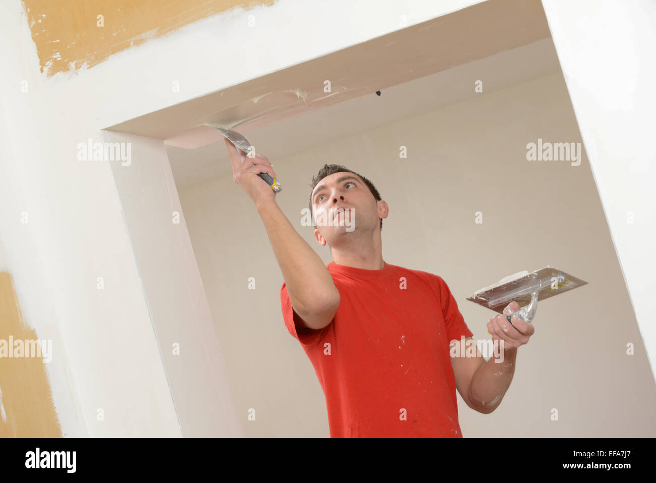 Installing plasterboard hi-res stock photography and images - Alamy