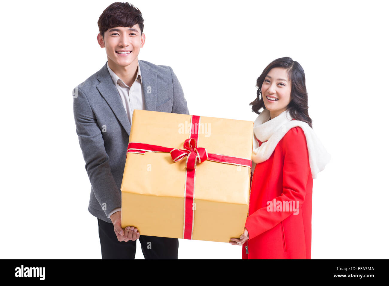 Indian couple cardboard box Cut Out Stock Images & Pictures - Alamy