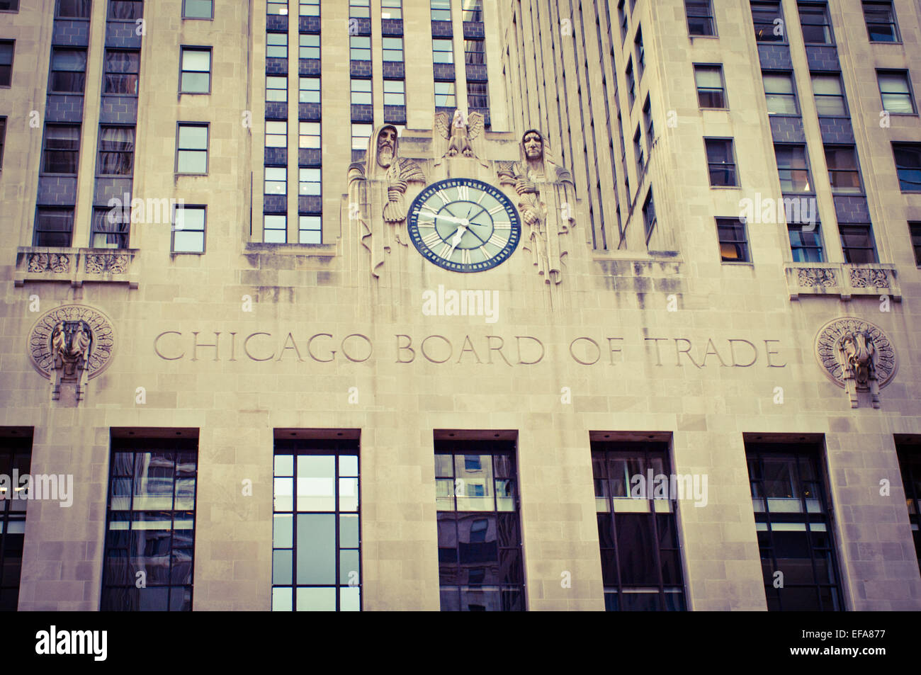The Chicago Board of Trade Building in Chicago, Illinois Stock Photo ...