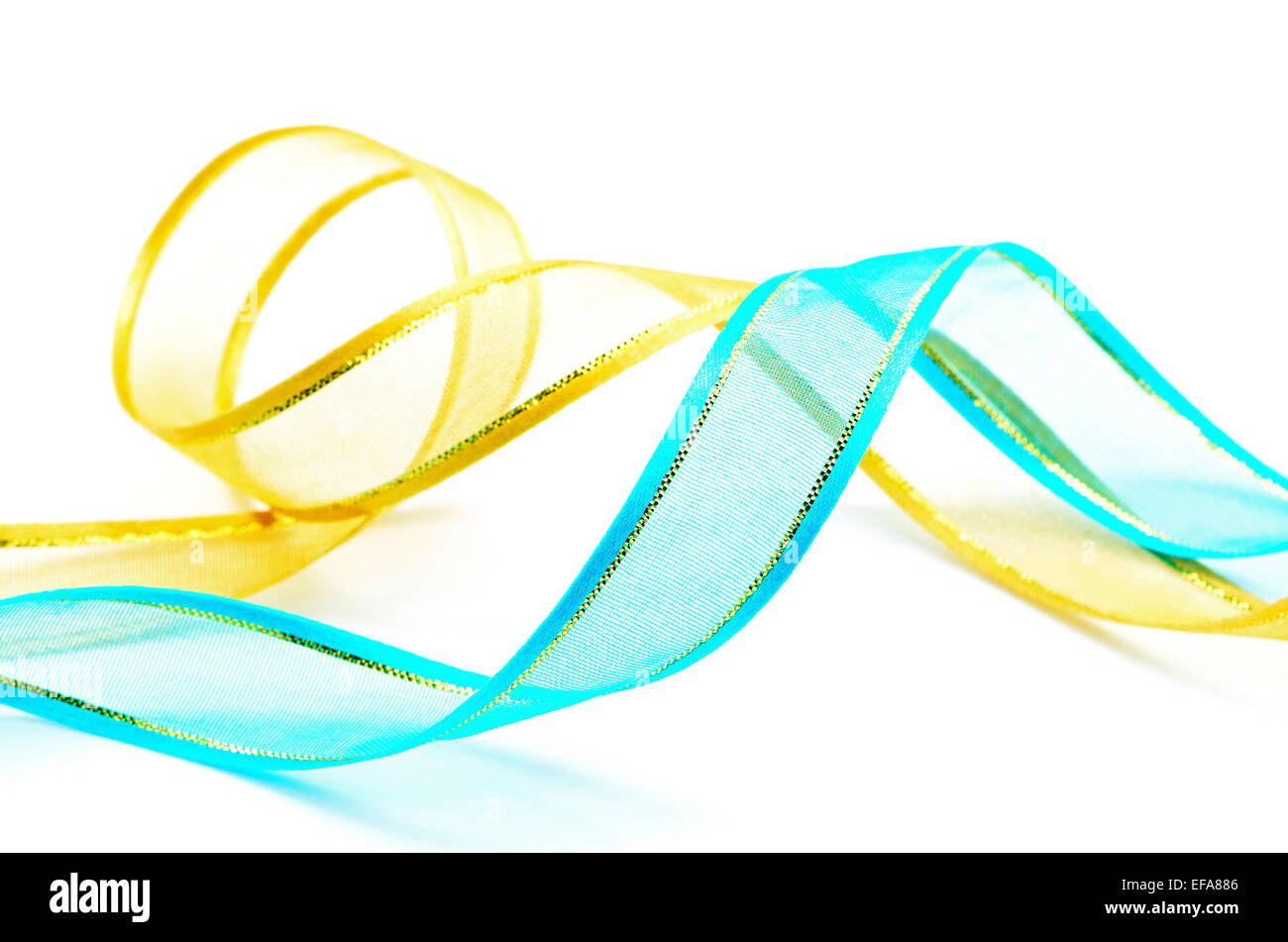 Yellow blue ribbon on Cut Out Stock Images & Pictures - Alamy