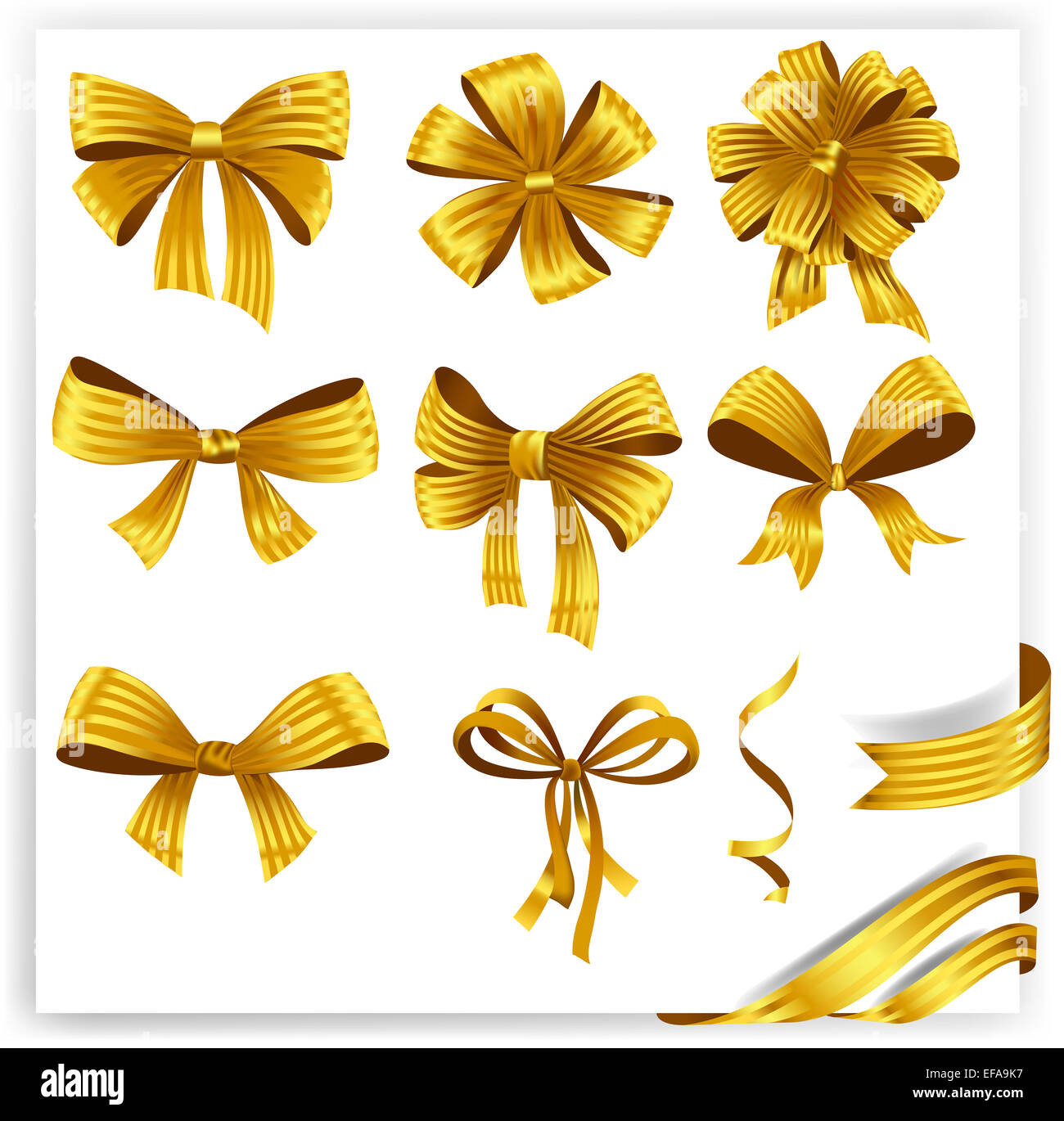 Gold bows hi-res stock photography and images - Alamy