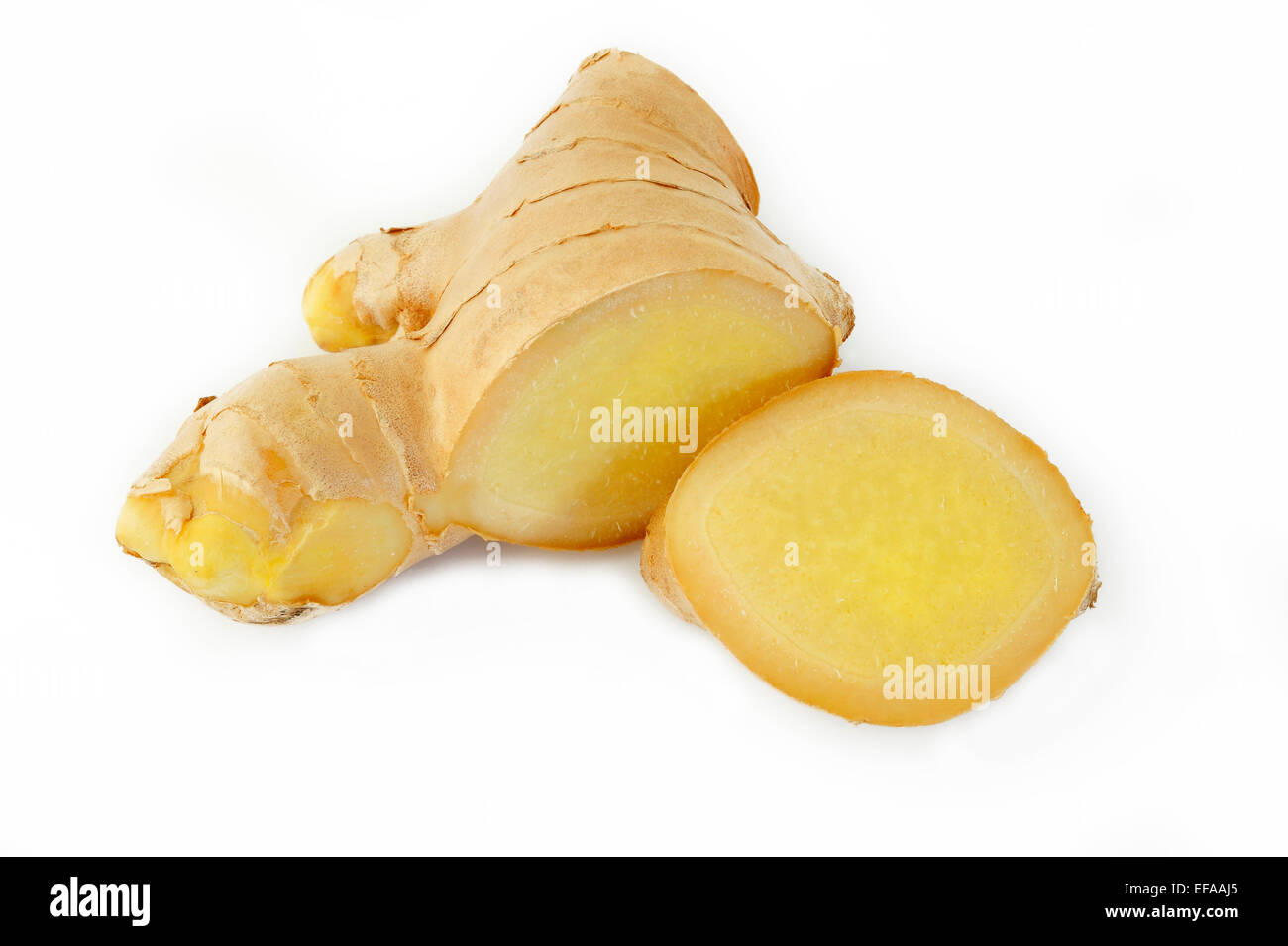 fresh ginger on white background Stock Photo - Alamy