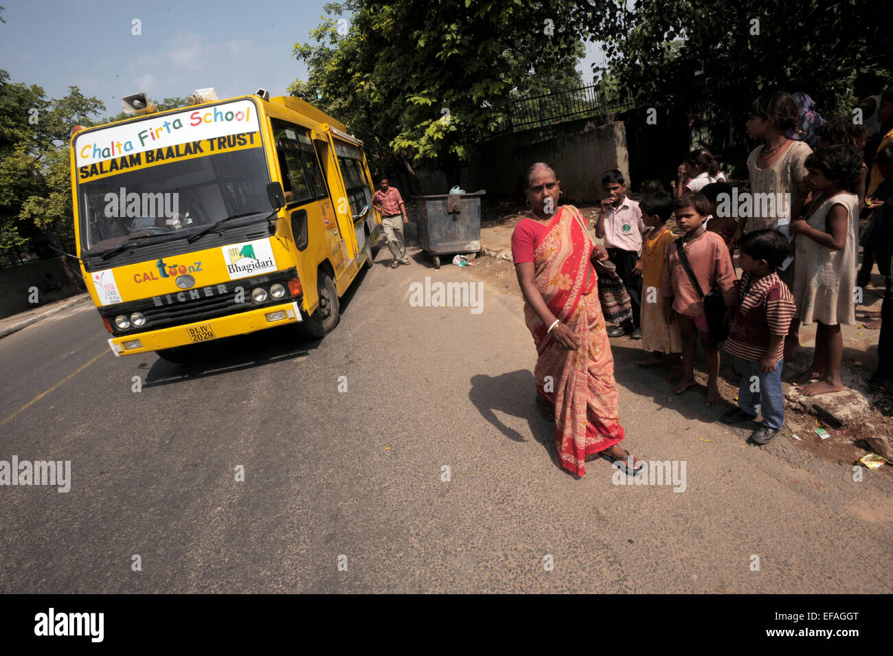 bus schools visit slum areas of delhi india to provide kids with ...